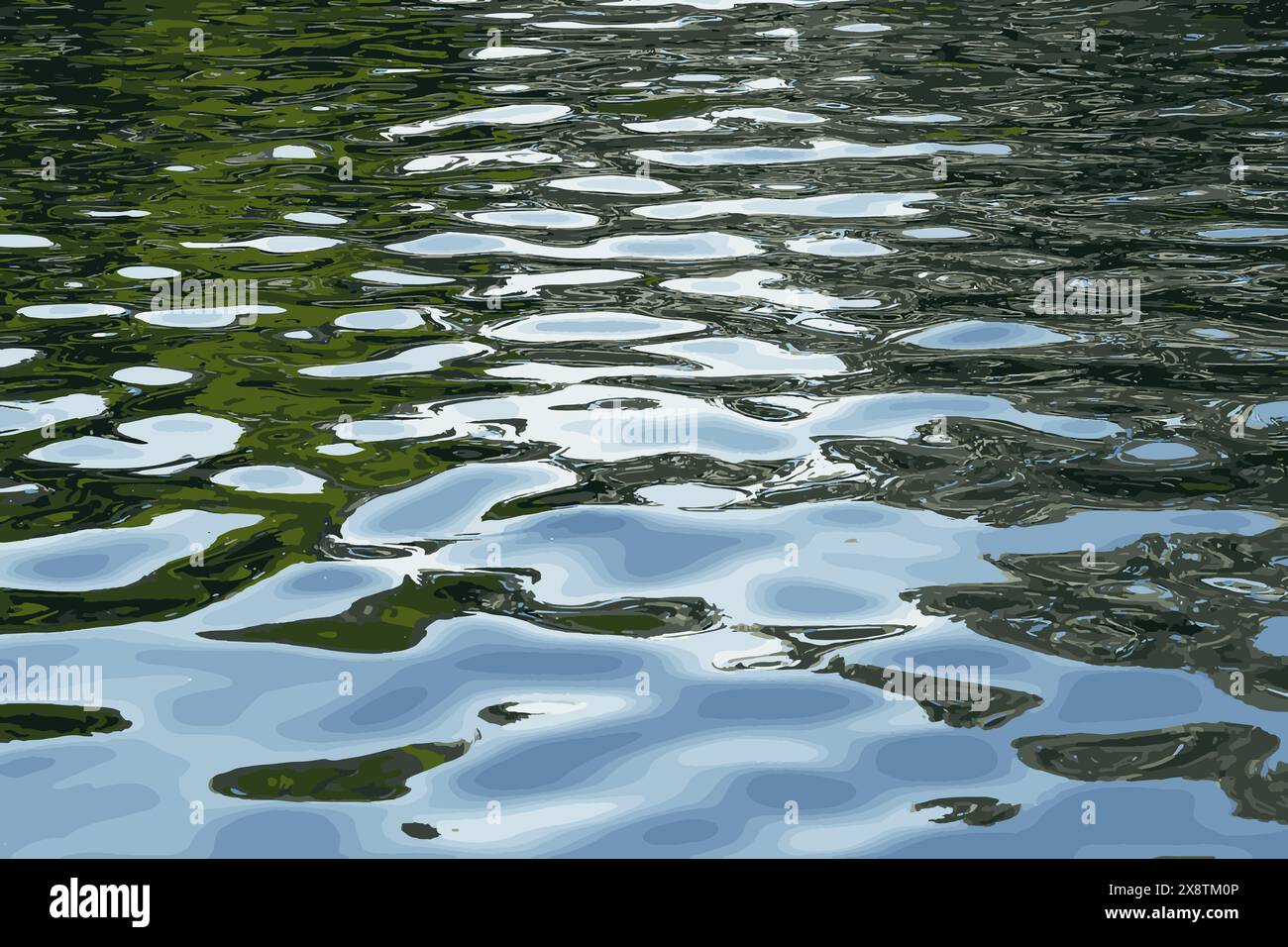 Vector illustration of water ripple texture background. Wavy water ...