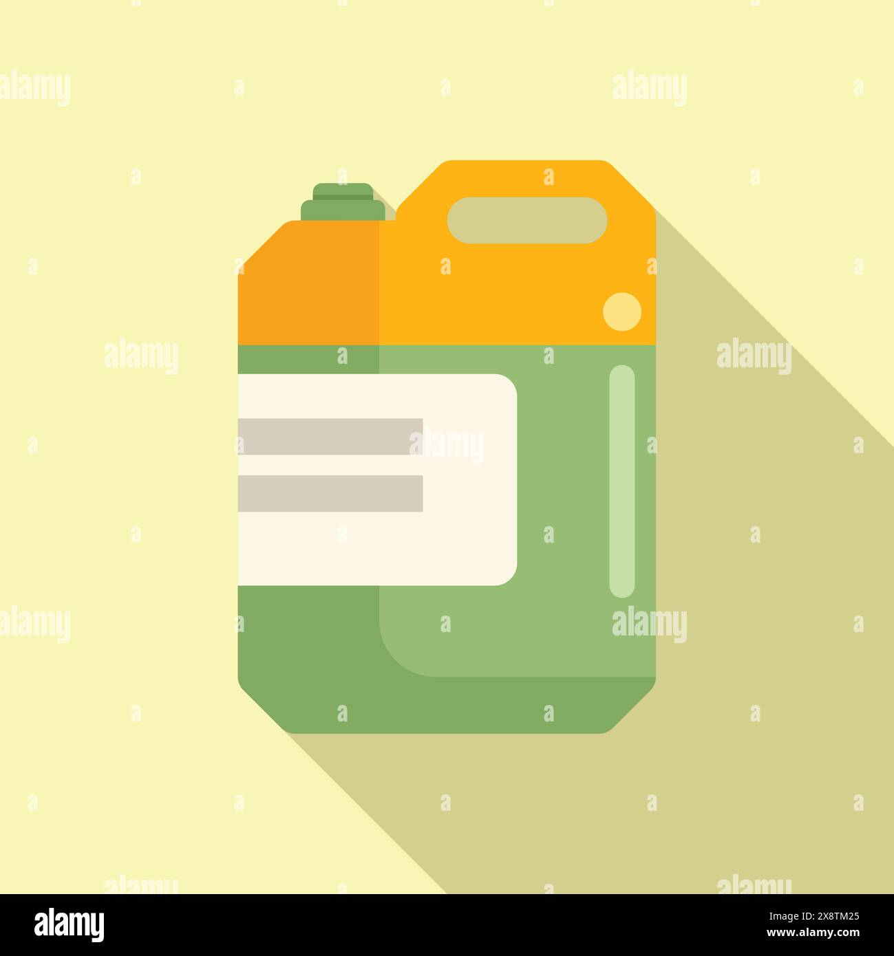 Vector graphic of a stylized jerry can, represented in flat design with ...