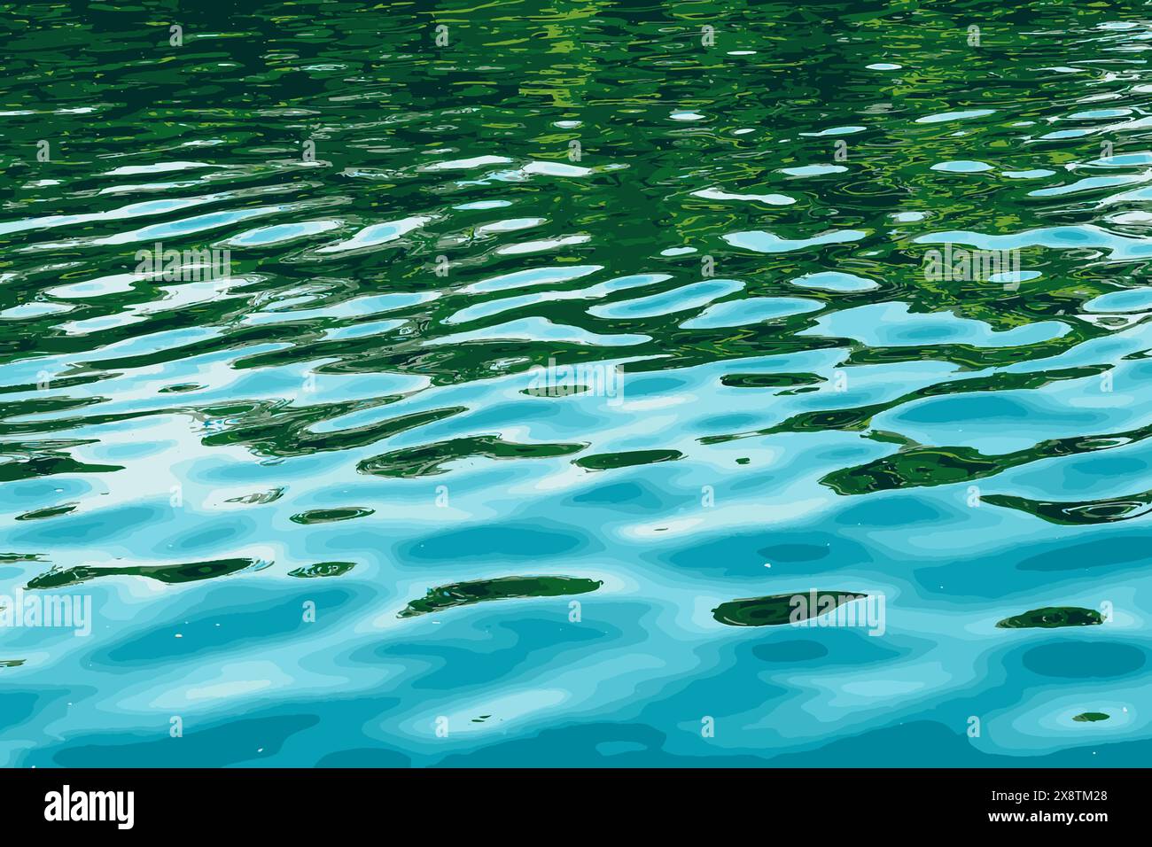 Vector illustration of water ripple texture background. Wavy water ...