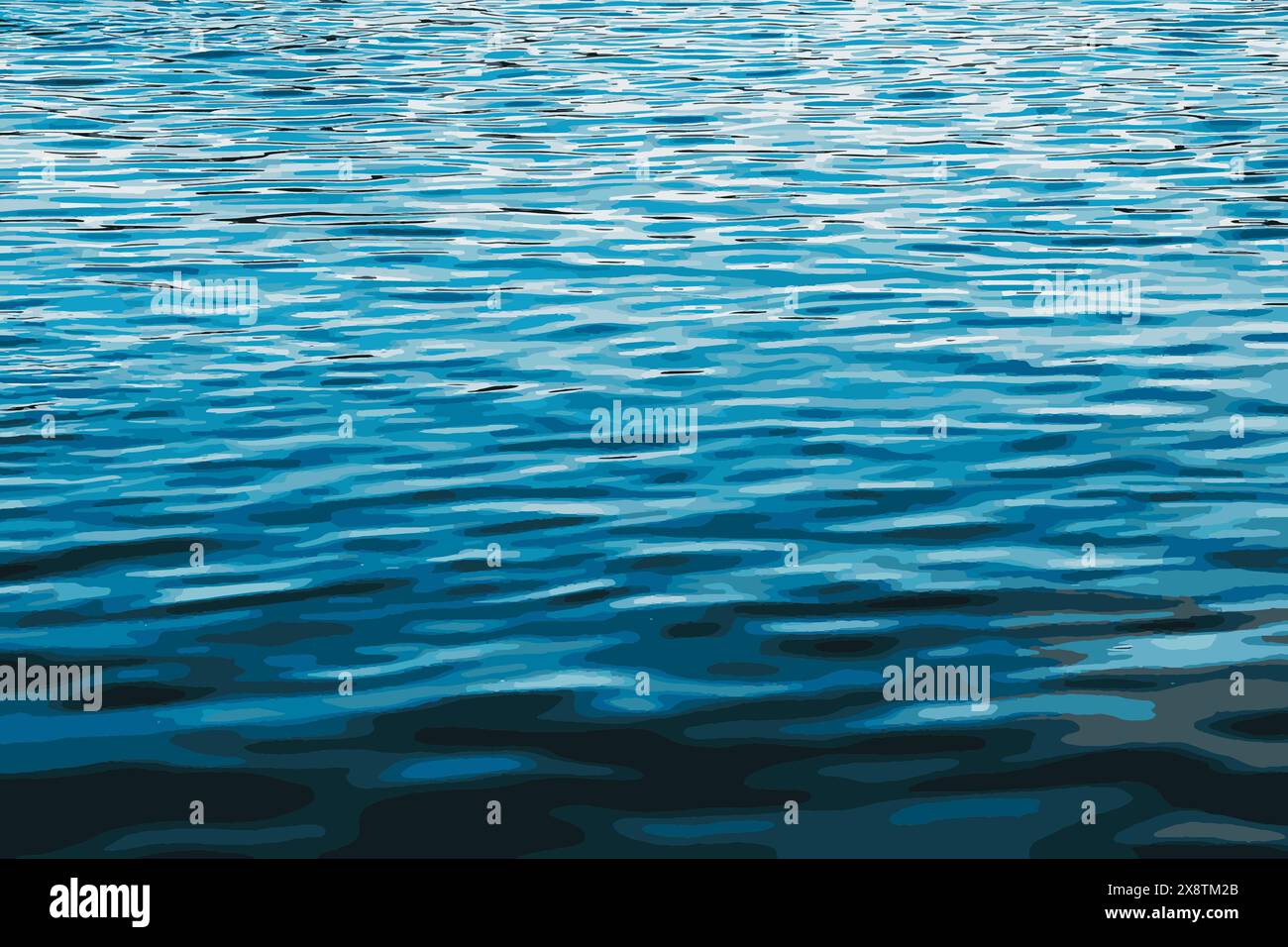 Vector illustration of water ripple texture background. Wavy water ...