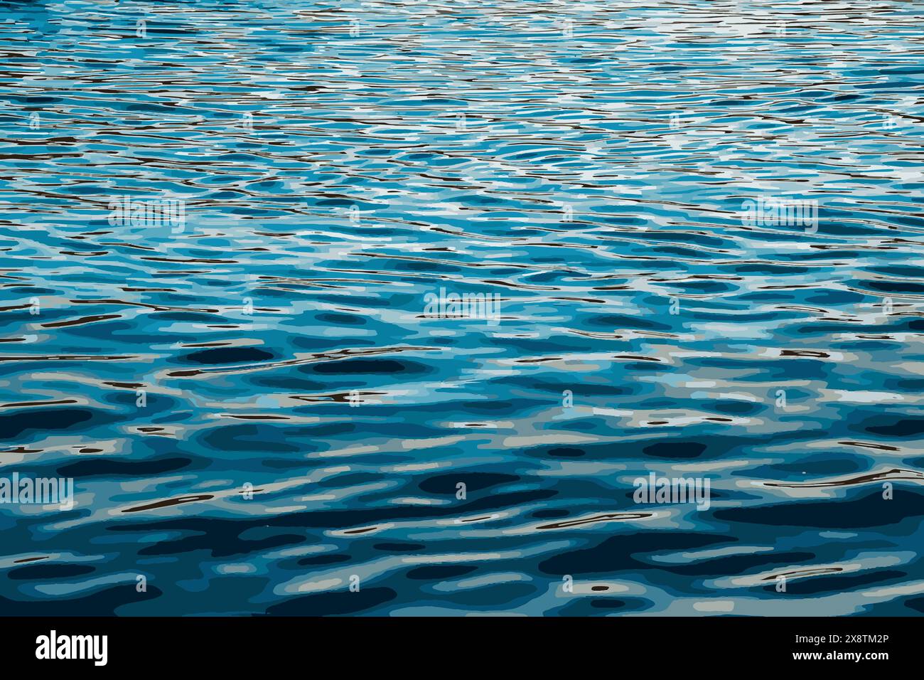 Vector illustration of water ripple texture background. Wavy water ...