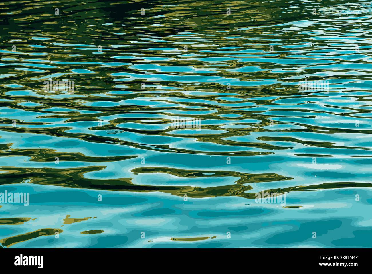 Vector illustration of water ripple texture background. Wavy water ...