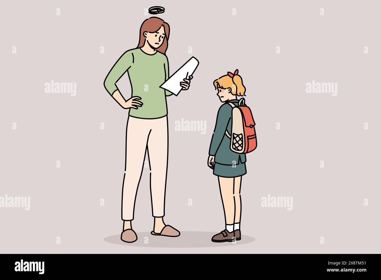 Mother anger child study Stock Vector Images - Alamy