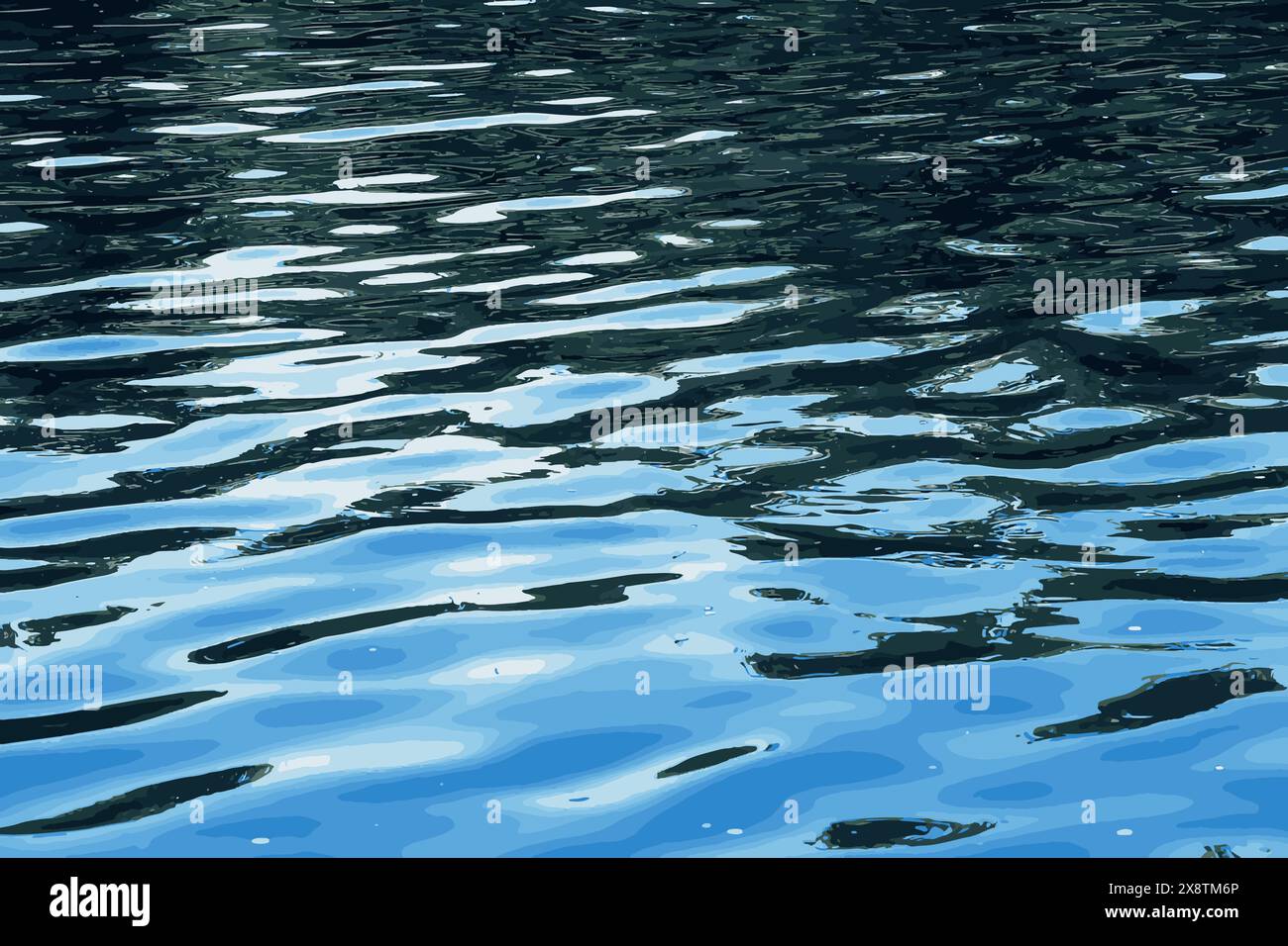 Vector illustration of water ripple texture background. Wavy water ...