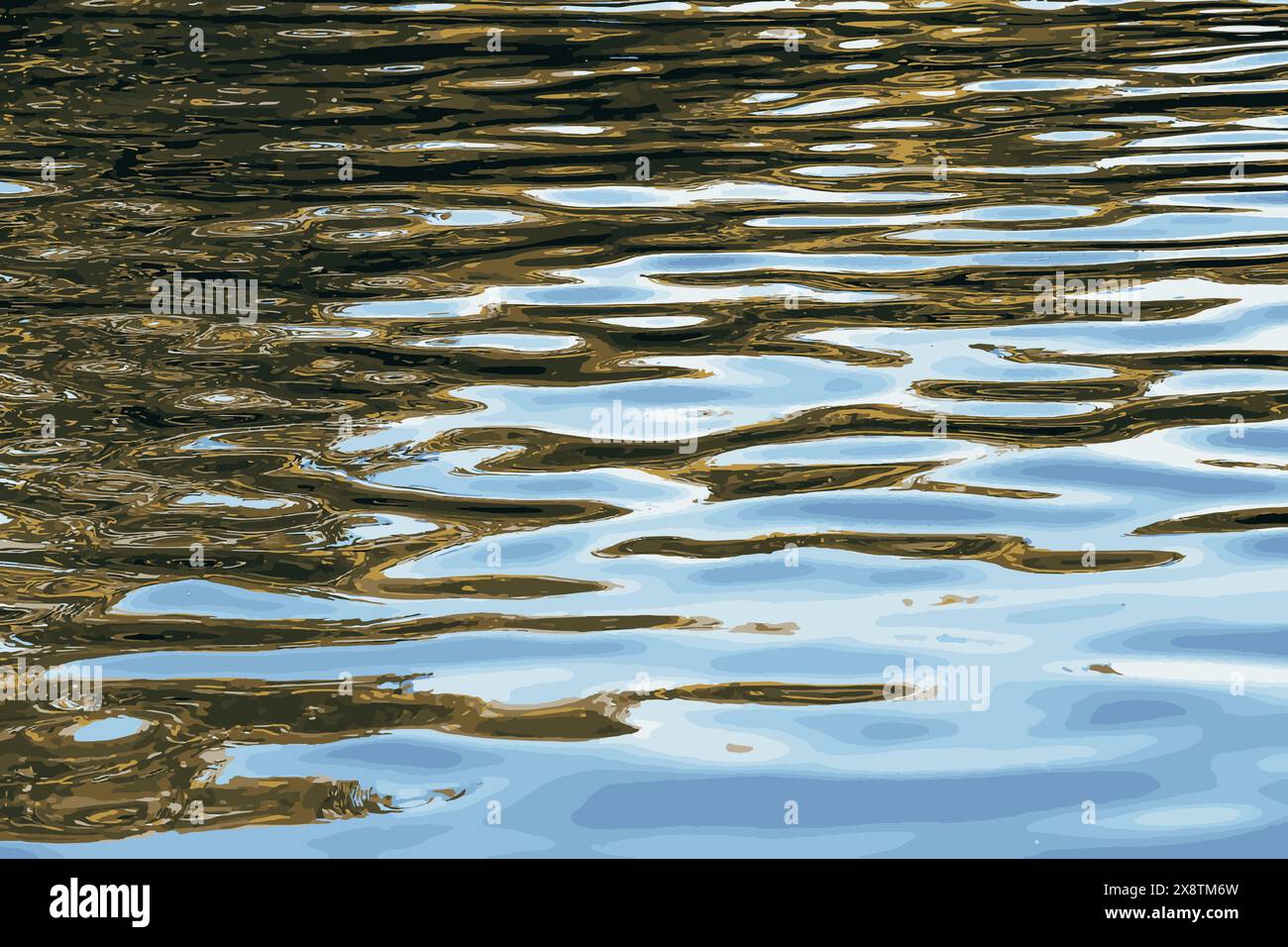 Vector illustration of water ripple texture background. Wavy water ...