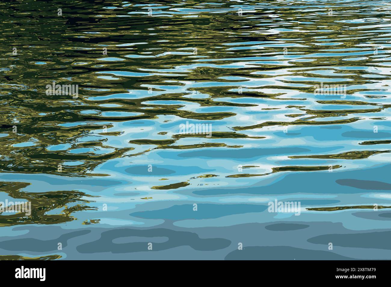 Vector illustration of water ripple texture background. Wavy water ...