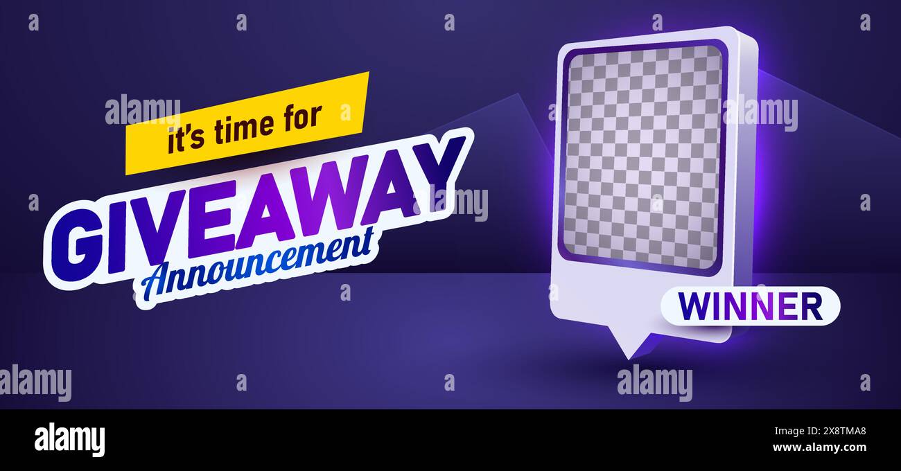 Giveaway winner announcement social media post template. Giveaway ...
