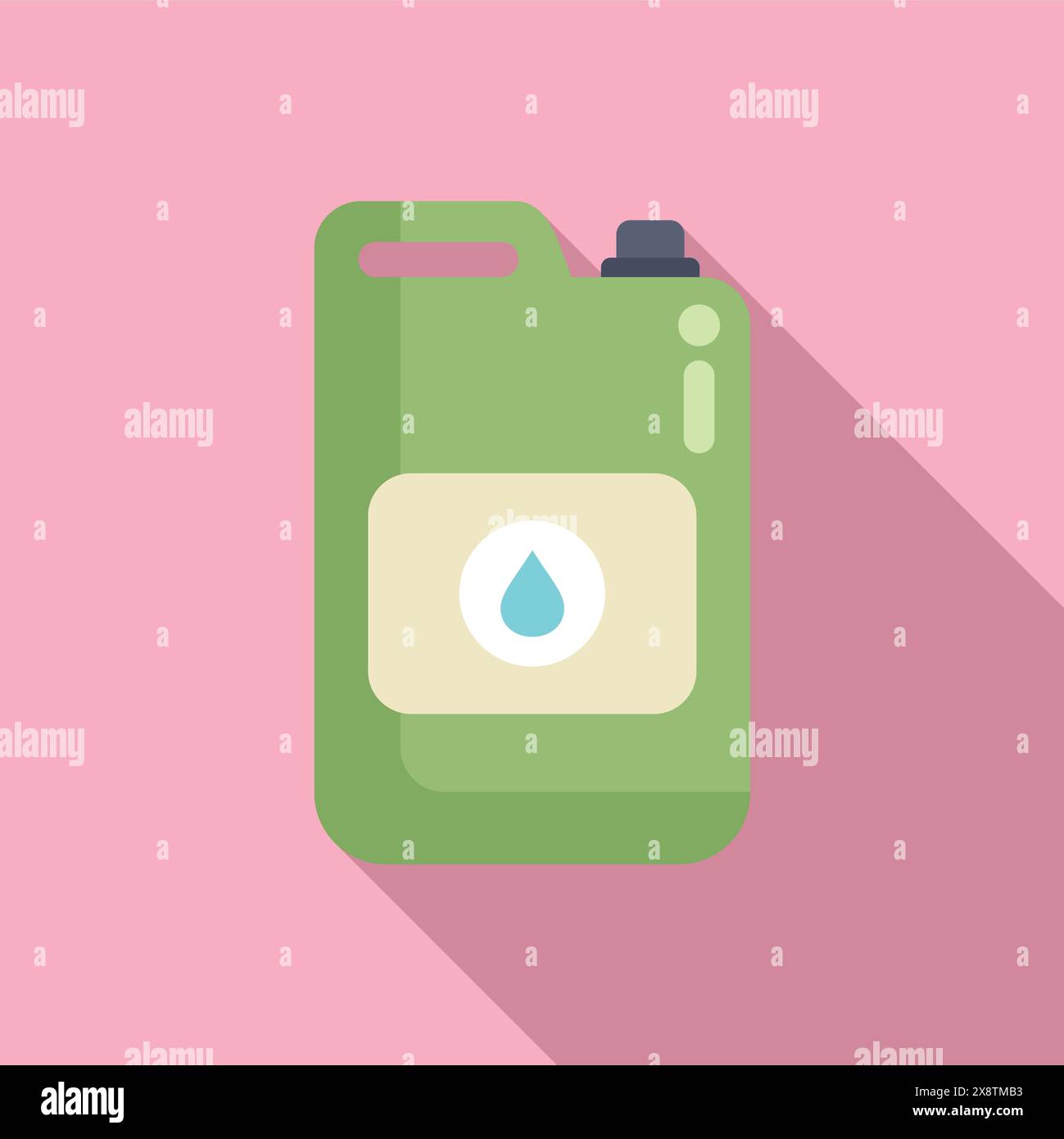 Minimalistic design of a fuel container icon with a drop of oil, vector ...