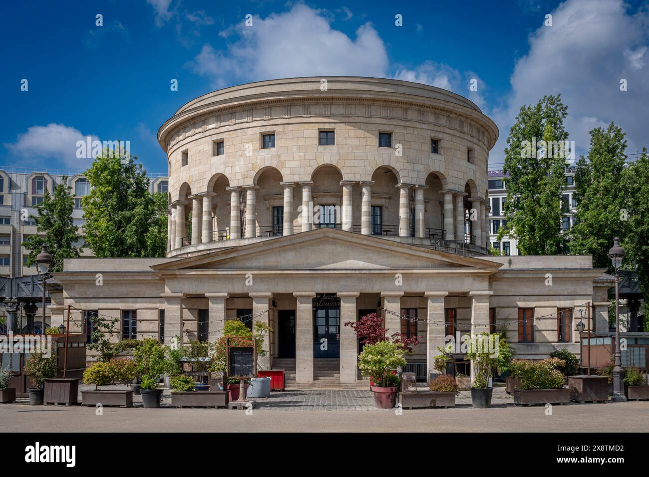 Paris, France - 05 25 2024: Ourcq Canal. View of The Stalingrad Rotunda ...