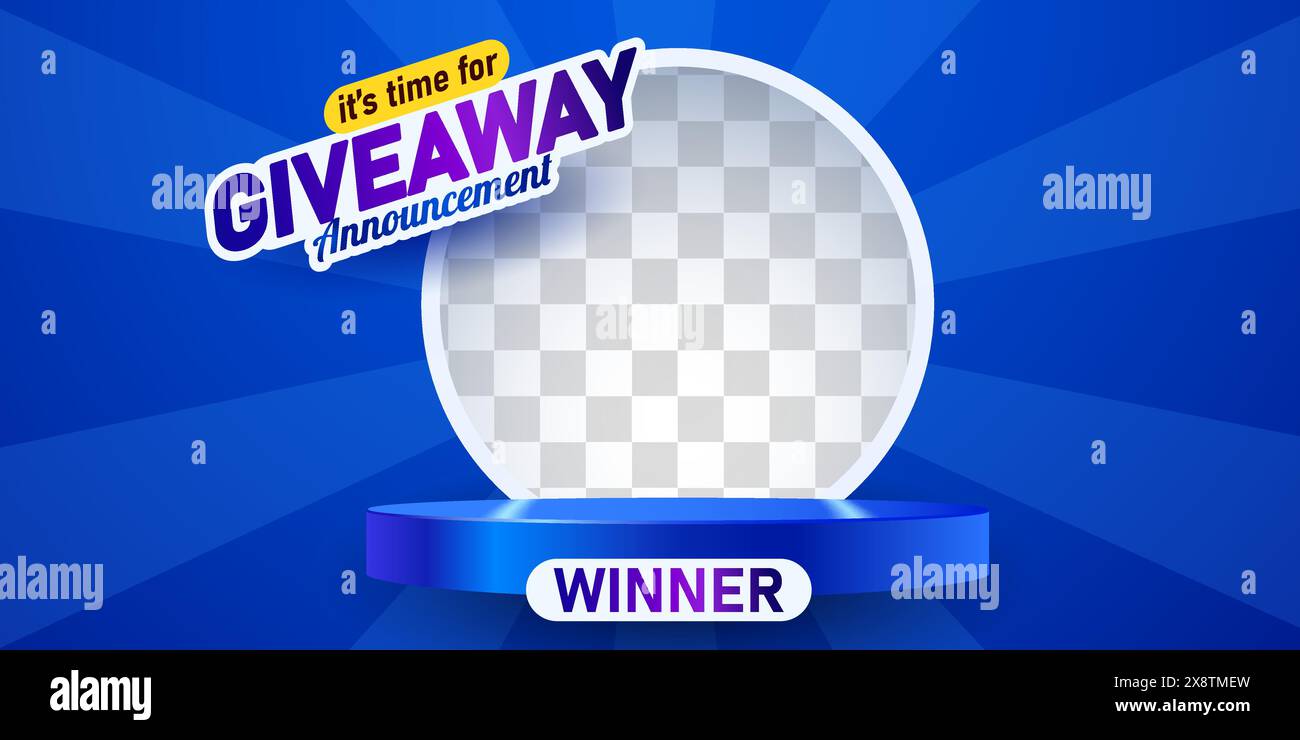 Giveaway winner announcement social media post template. Giveaway ...