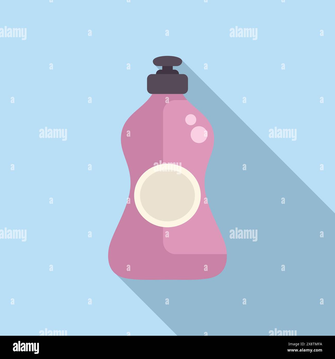 Clean, flat design of a pink liquid soap dispenser with shadow, ideal ...