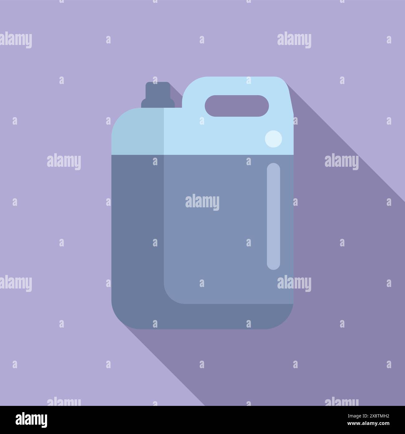 Simplified vector graphic of a grey plastic gallon on a purple ...