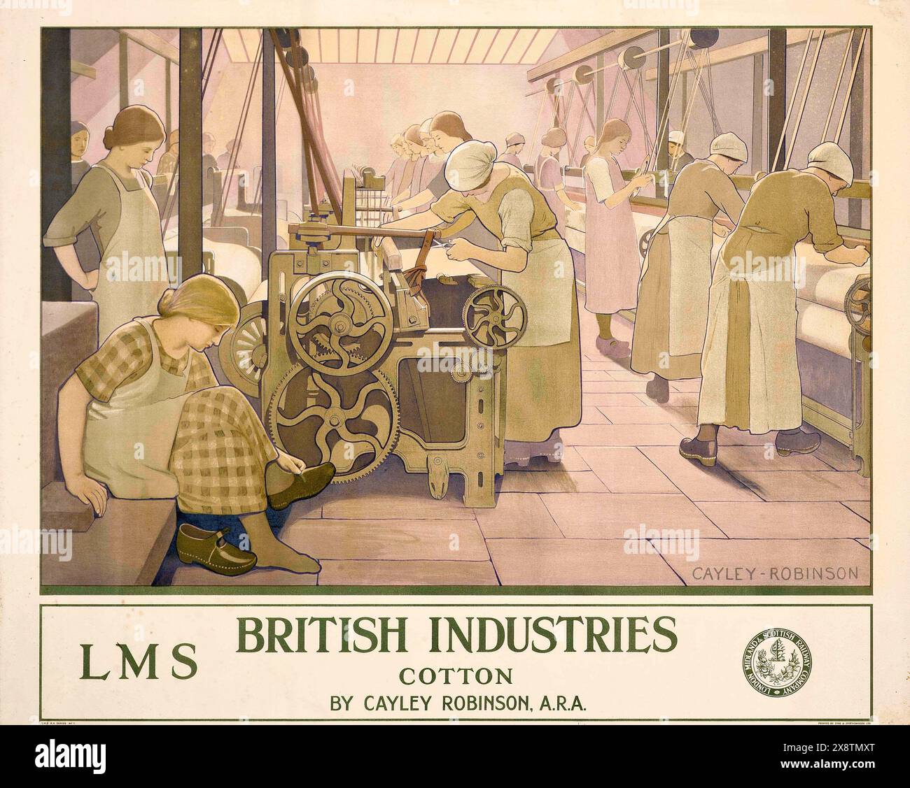 Vintage British industrial Poster- British Industries - Cotton, 1924 ...
