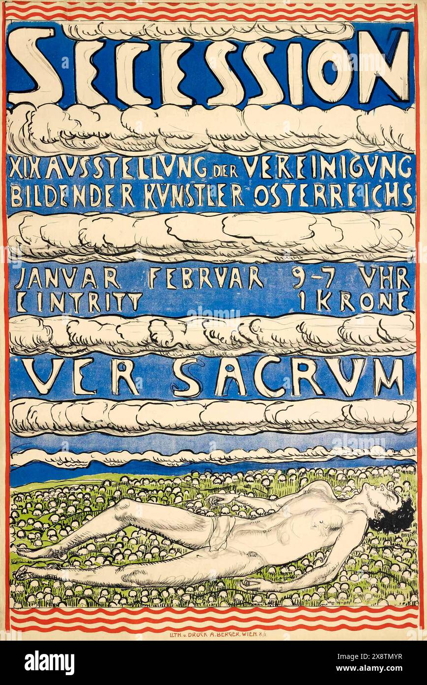 vintage poster: Lithographic Institute Albert Berger, Secession. XIXth ...