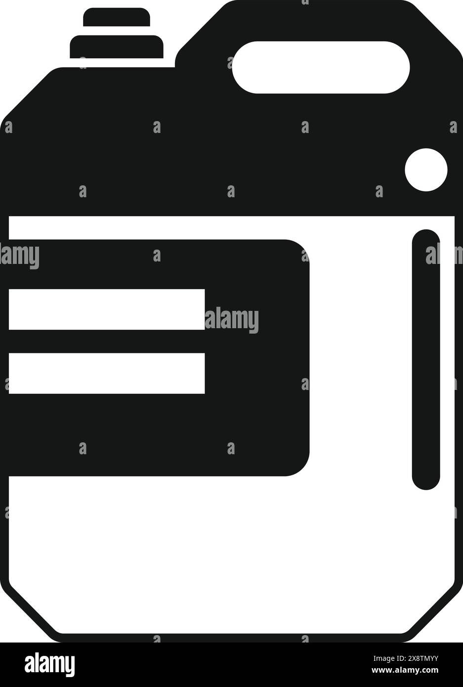 Vector illustration of a simple, twotone detergent or chemical ...