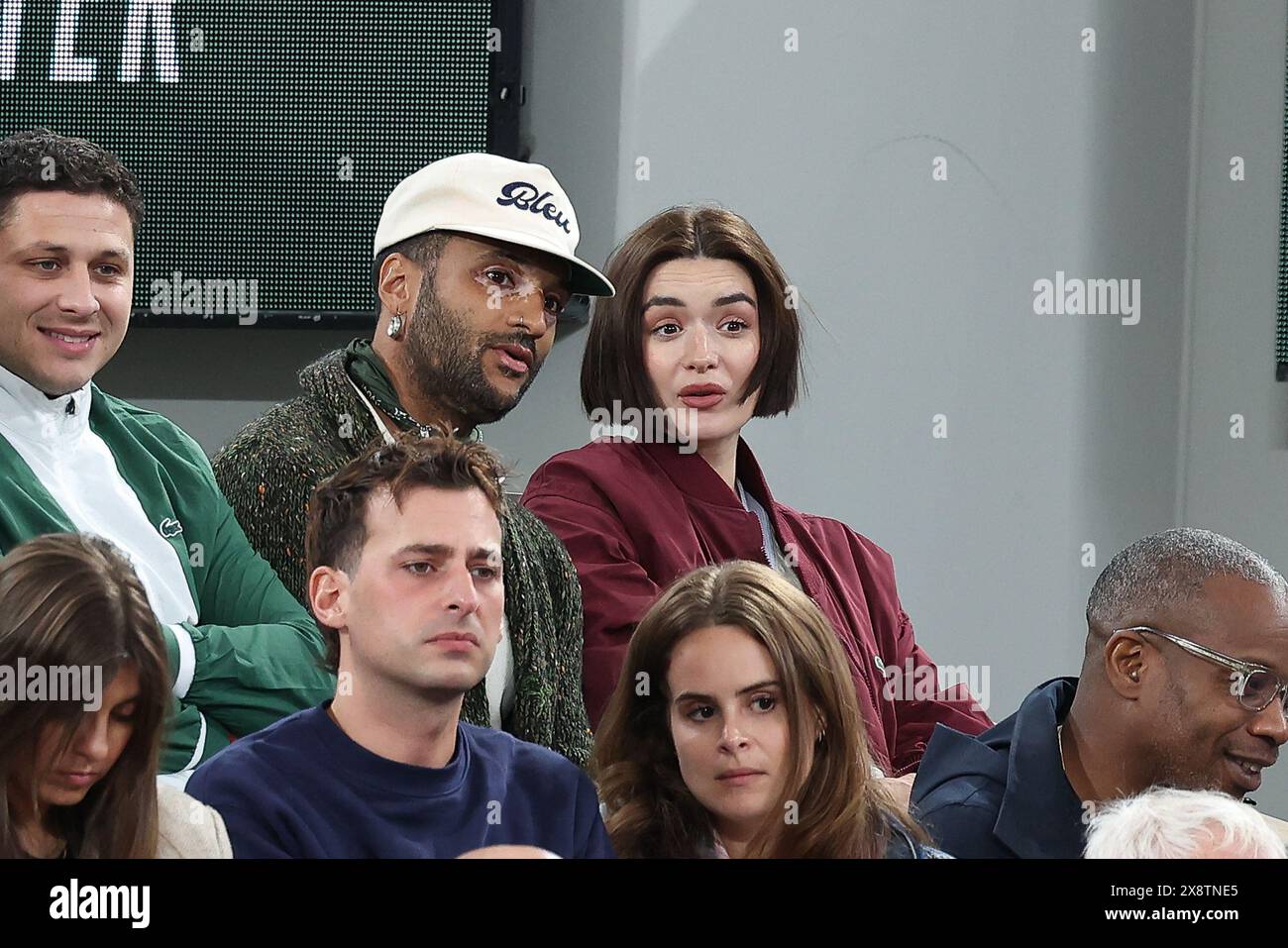 Paris, France. 27th May, 2024. Etienne Sekola, Fleur Copin in stands at ...