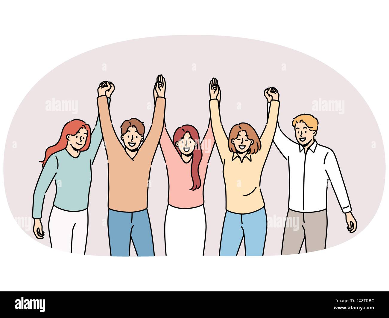 Project completion celebration team Stock Vector Images - Alamy