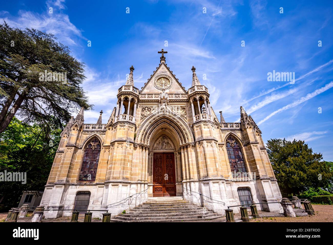 DREUX, FRANCE, MAY 15, 2024 : The Royal Chapel of Dreux, built in 19th ...
