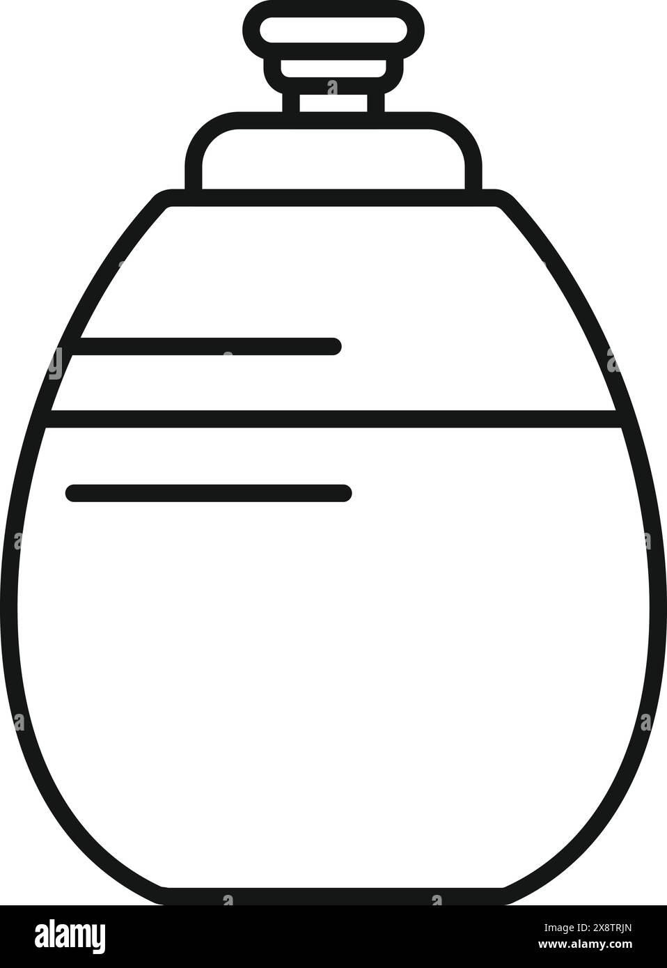 Simplistic vector design of a grenade in high contrast black and white ...