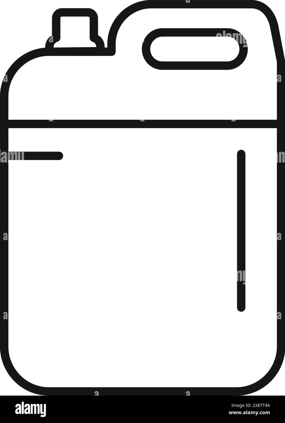 Vector outline illustration of a standard plastic gallon, perfect for ...