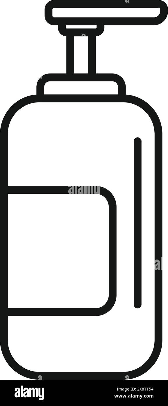 Black and white line drawing of a hand soap dispenser, perfect for ...