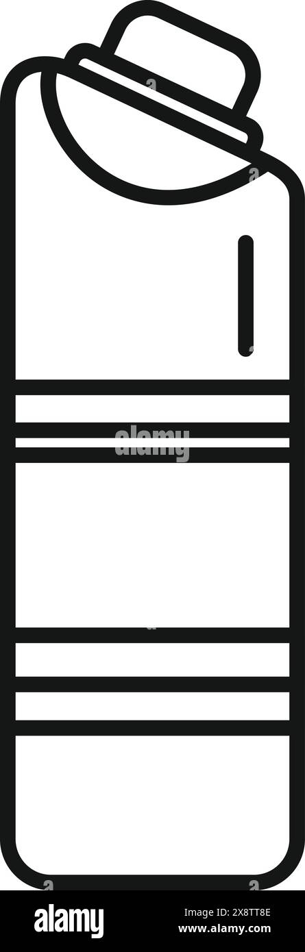 Black and white outline vector of a personal hygiene deodorant stick ...