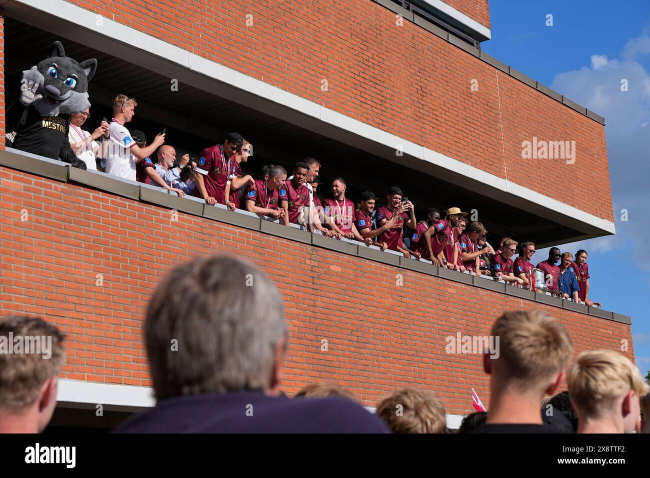 The Danish football champions FC Midtjylland are celebrated when Ikast ...