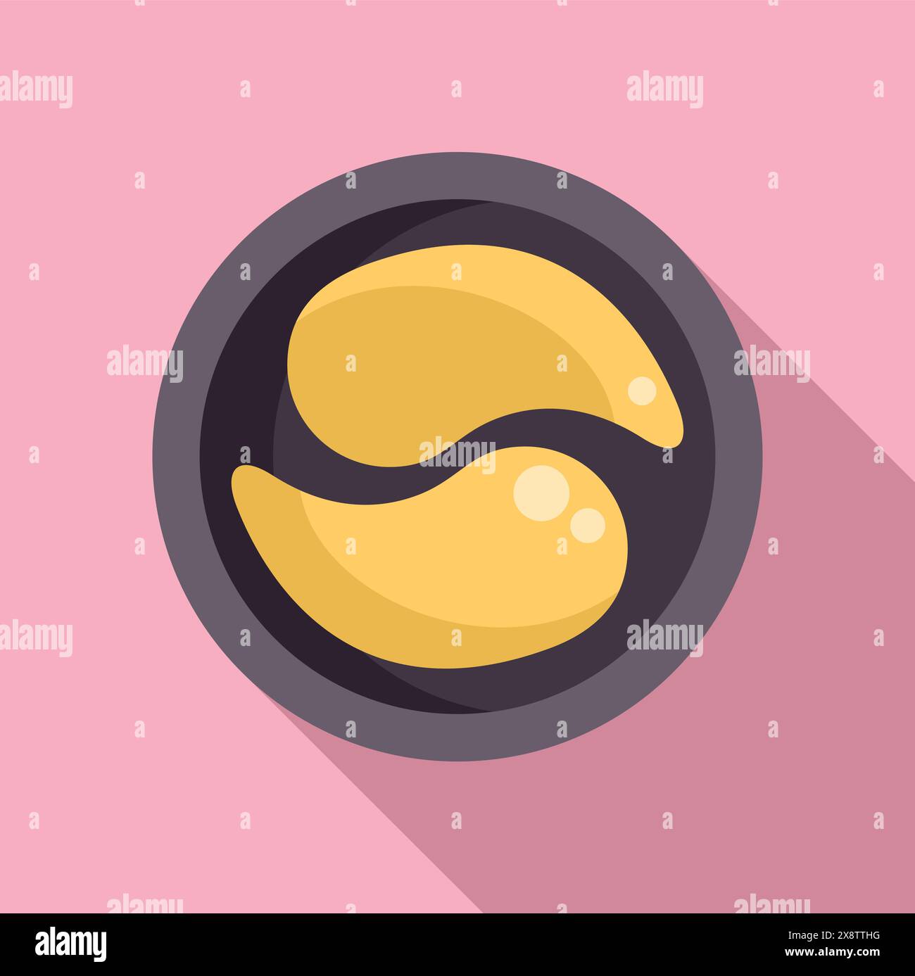 Illustration of a classic yin yang symbol with a modern twist on a ...