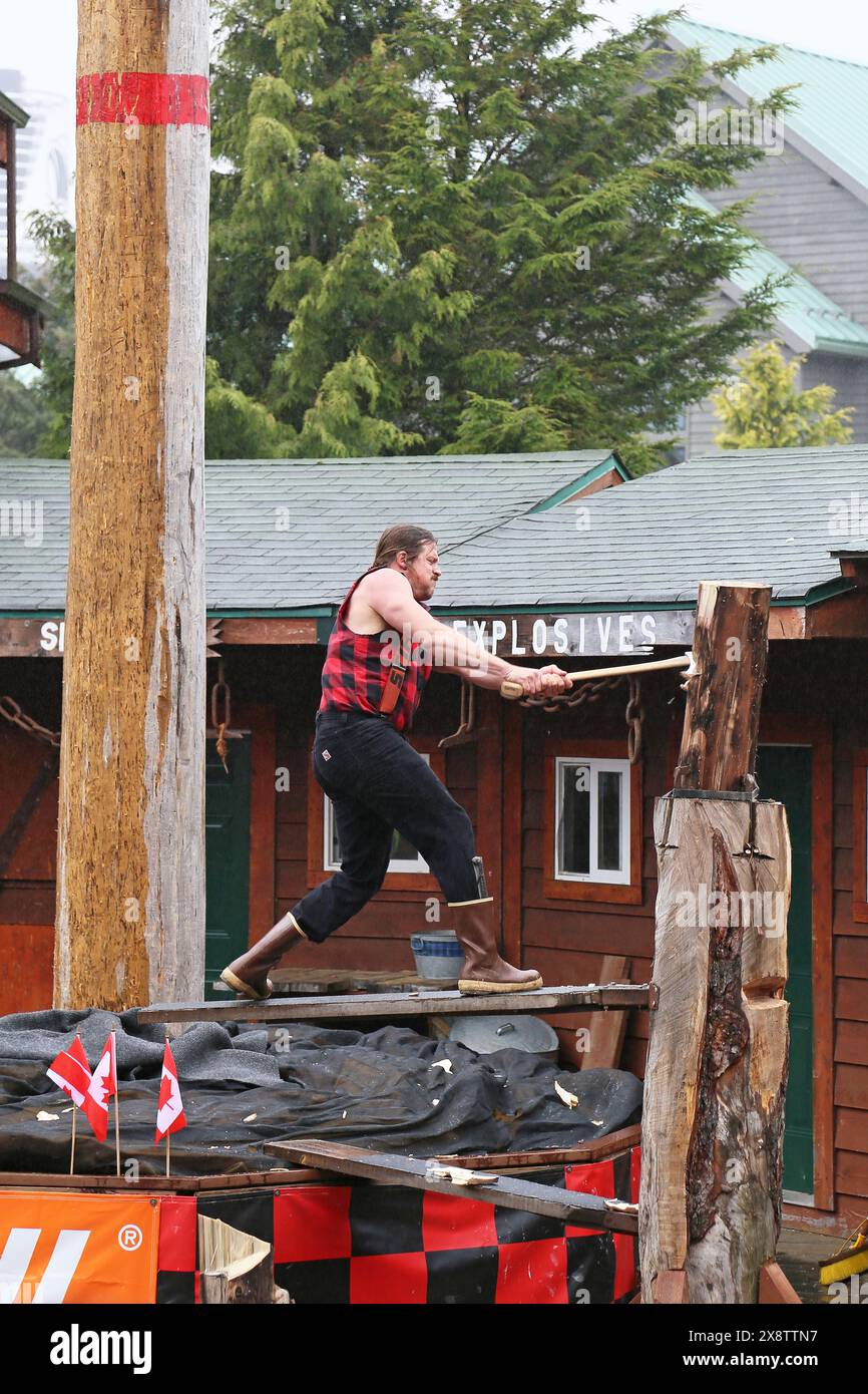 Springboard chop, Great Alaskan Lumberjack Show, Ketchikan ...