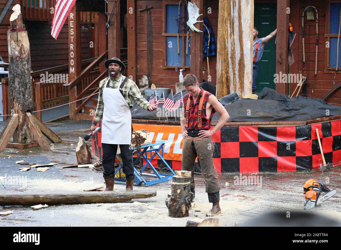 Comedy wood carving, Great Alaskan Lumberjack Show, Ketchikan ...