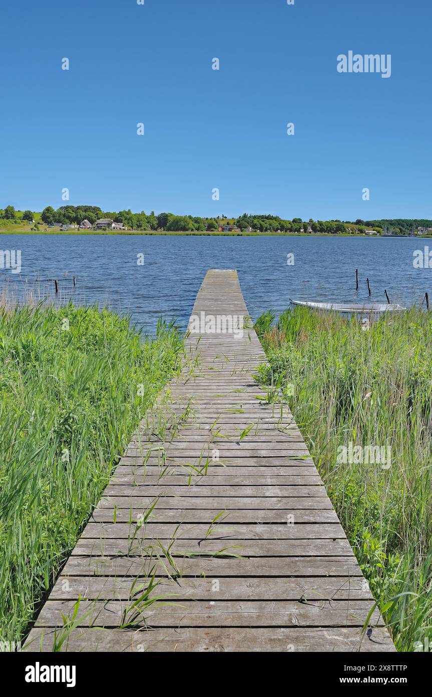 Village of Seedorf at Lake Neuensiener See Nature Reserve on Island ...