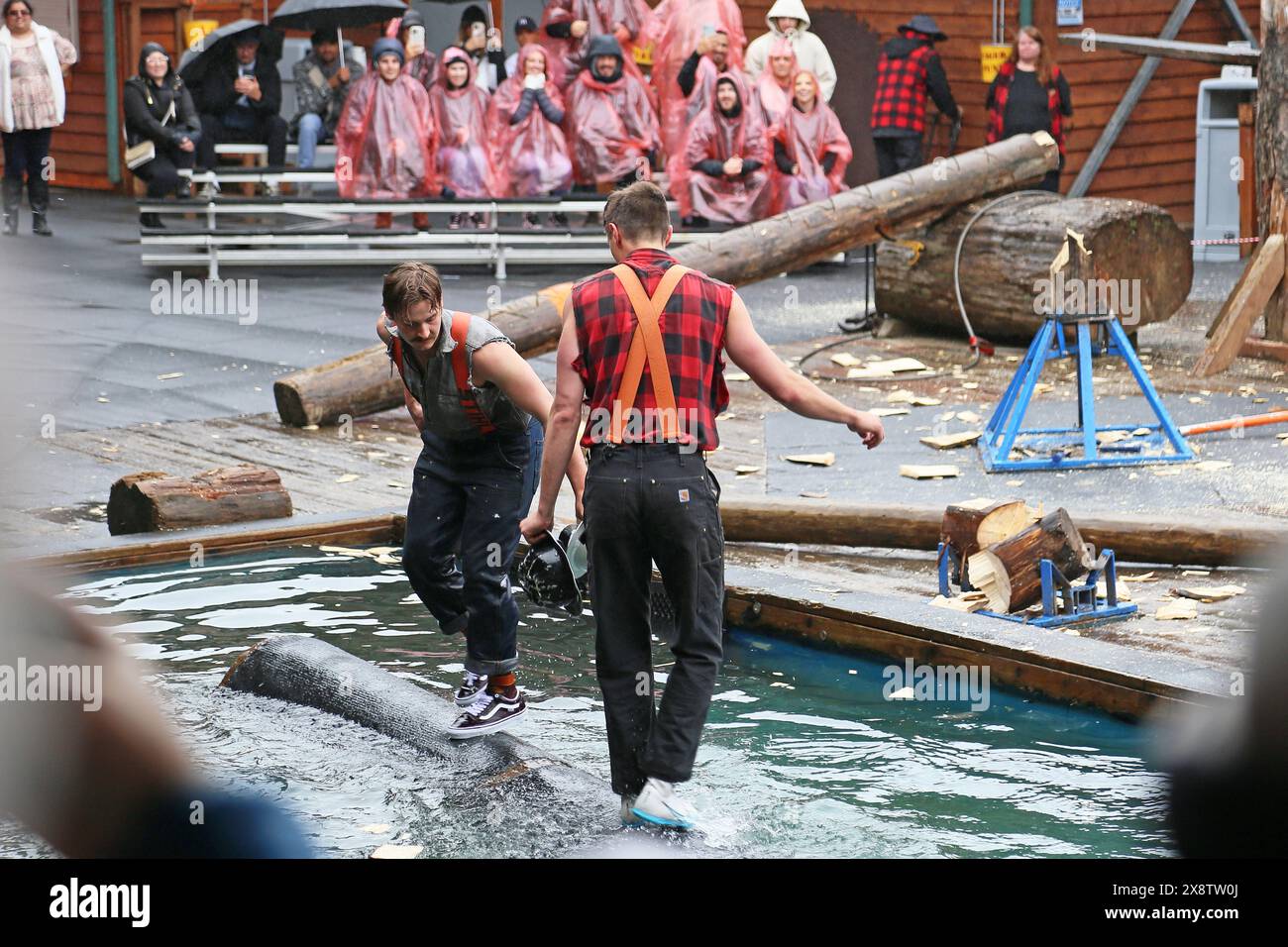 Logrolling (aka Birling), Great Alaskan Lumberjack Show, Ketchikan ...