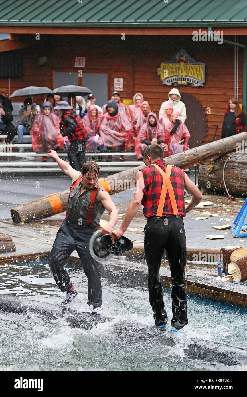 Logrolling (aka Birling), Great Alaskan Lumberjack Show, Ketchikan ...