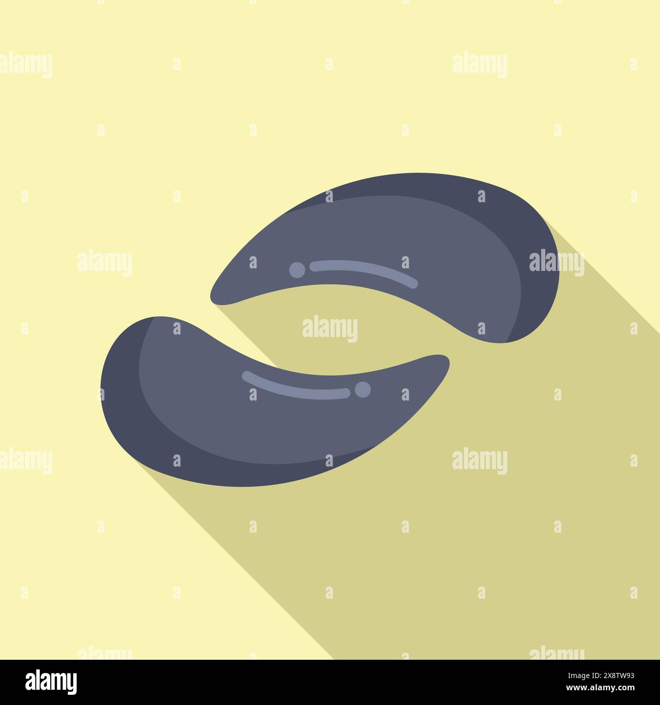 Vector illustration of a stylized fortune cookie in a modern flat ...