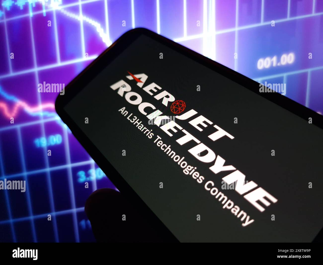 Konskie, Poland - May 26, 2024: Aerojet Rocketdyne company logo ...