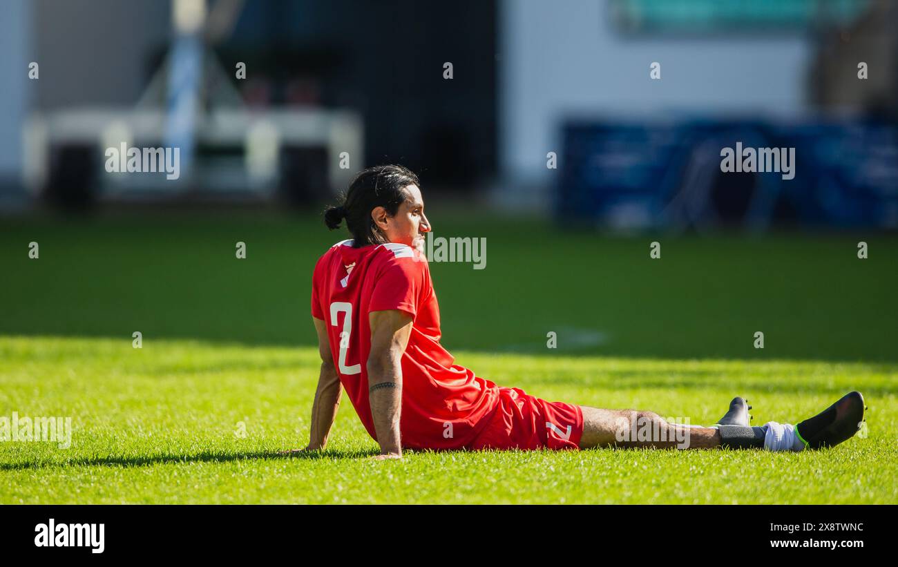 International Soccer Football Championship Match: Red Team Player is ...