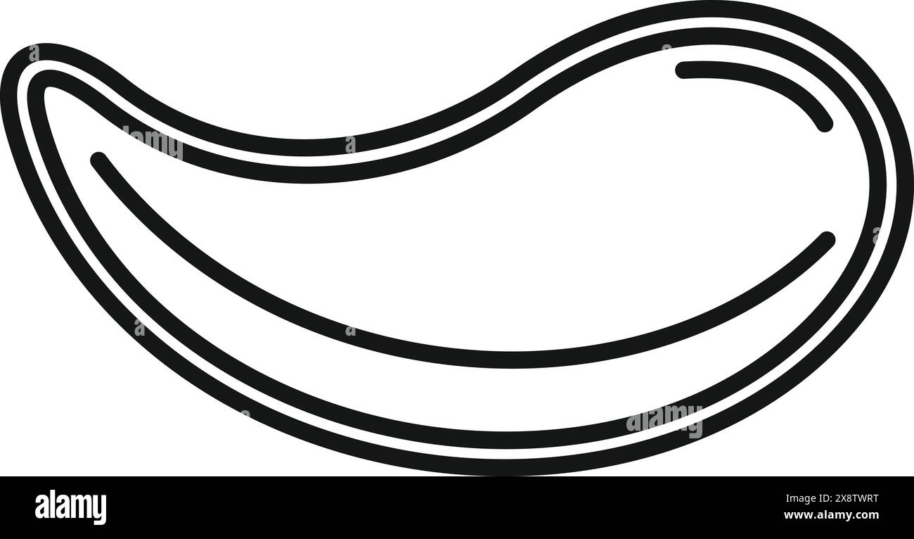 Minimalist line drawing of a banana, perfect for various design uses ...