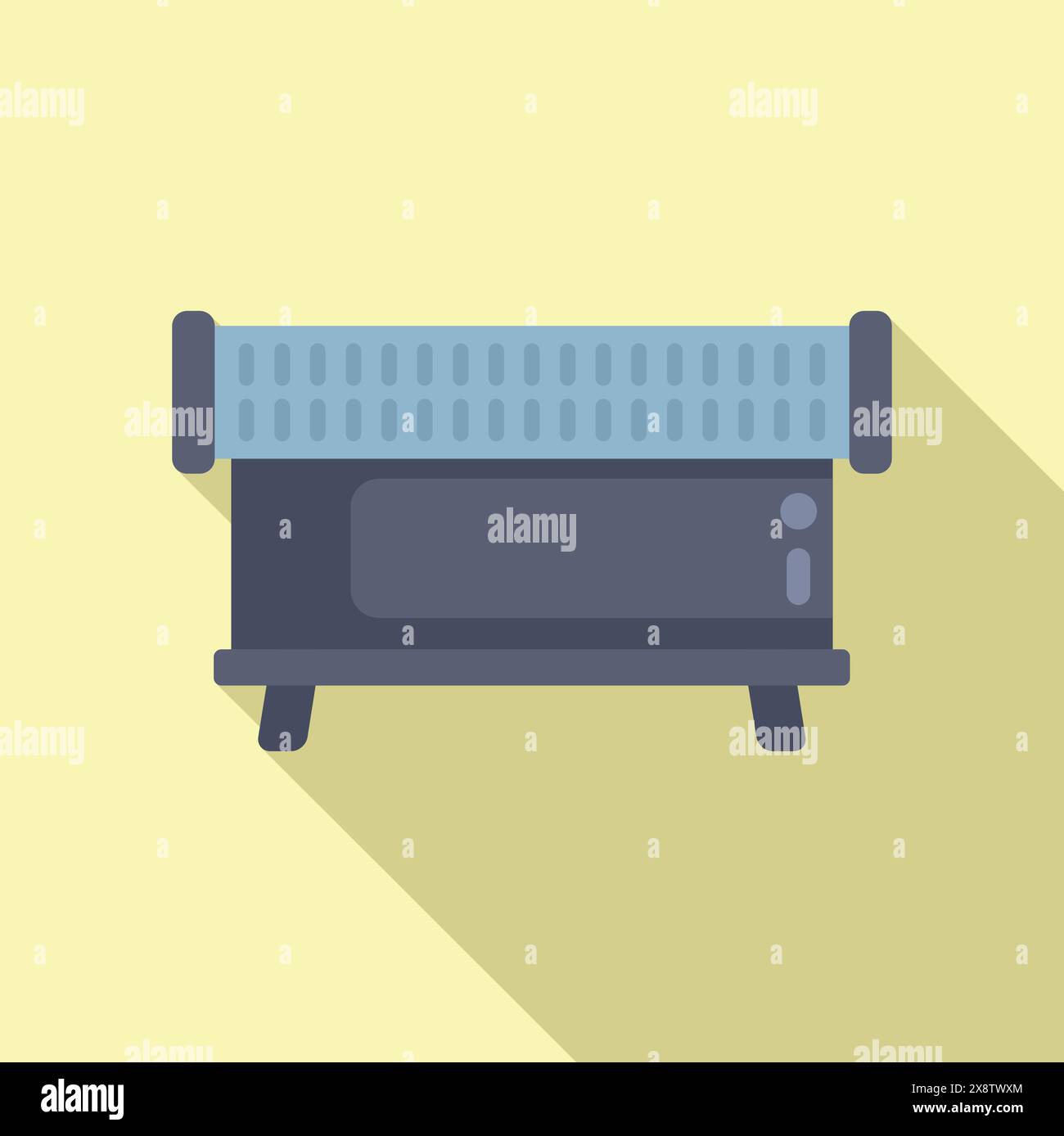 Flat design vector image of a stylish kitchen toaster with a shadow on ...