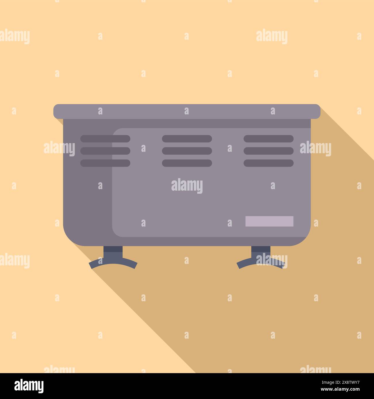 Minimalistic vector image of a stylish gray office desk with shadow ...