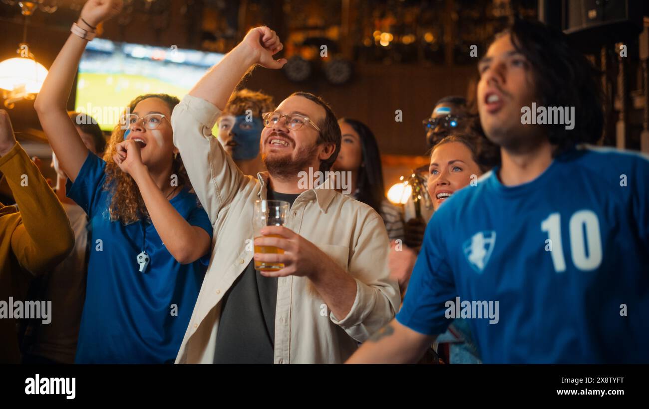 Soccer Club Members Cheering for Their Team, Playing in an ...