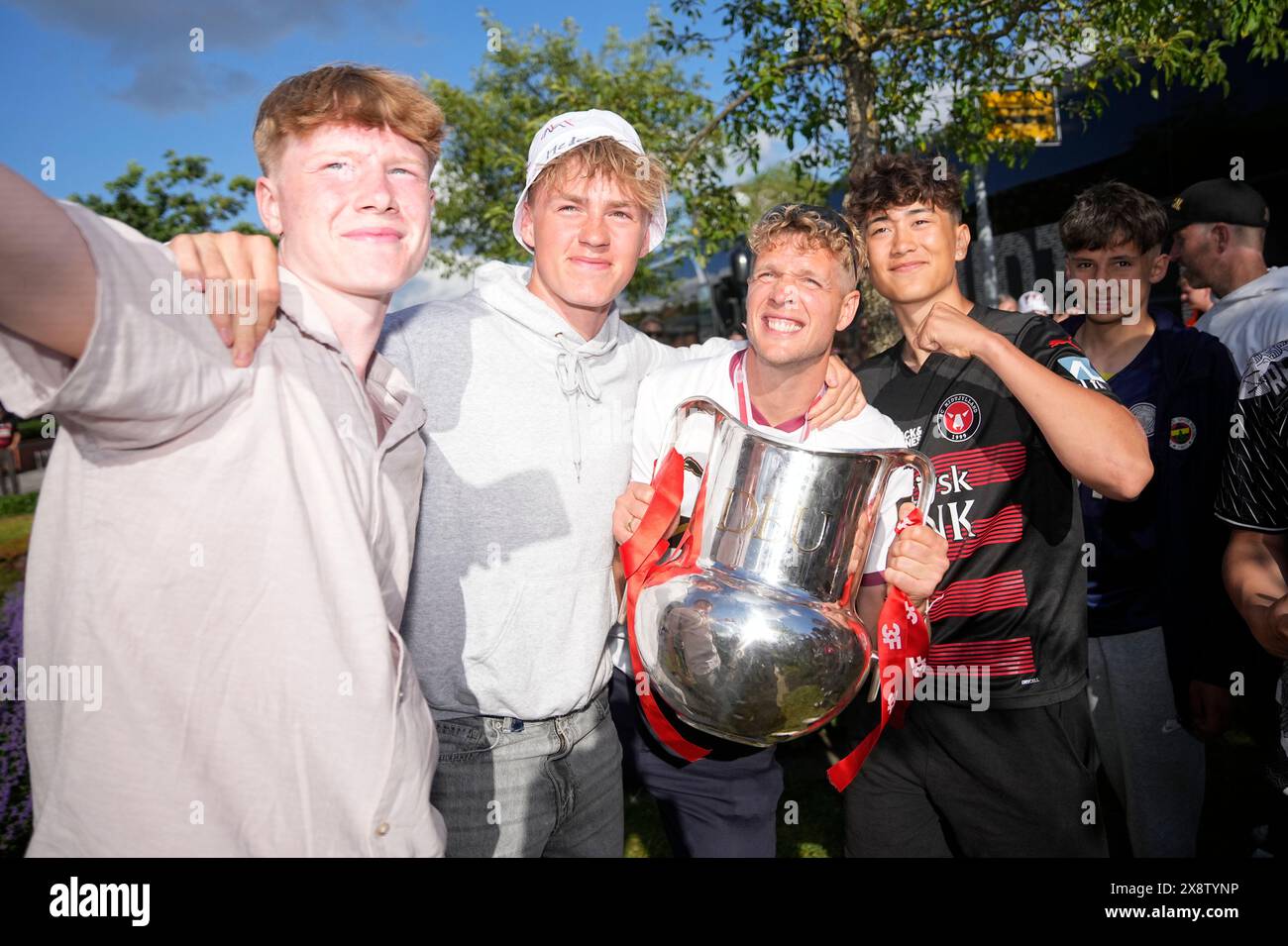 Ikast, Denmark. 27th May, 2024. The Danish football champions FC ...