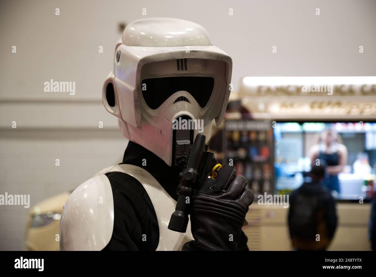 scout trooper cosplay at Comic Con London Stock Photo - Alamy