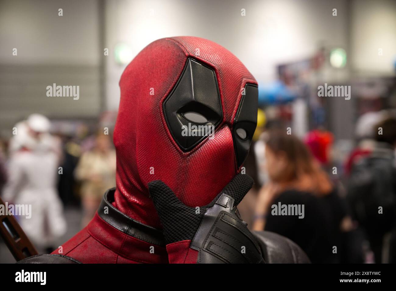 Deadpool cosplay at Comic Con London Stock Photo - Alamy