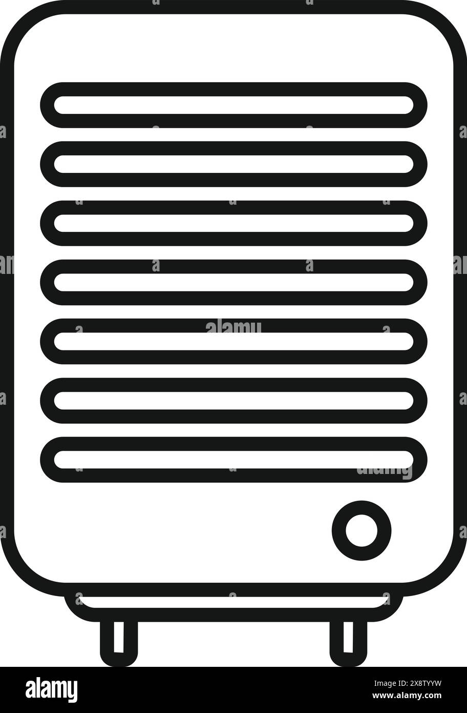 Minimalist vector illustration of electric portable heater icon for ...