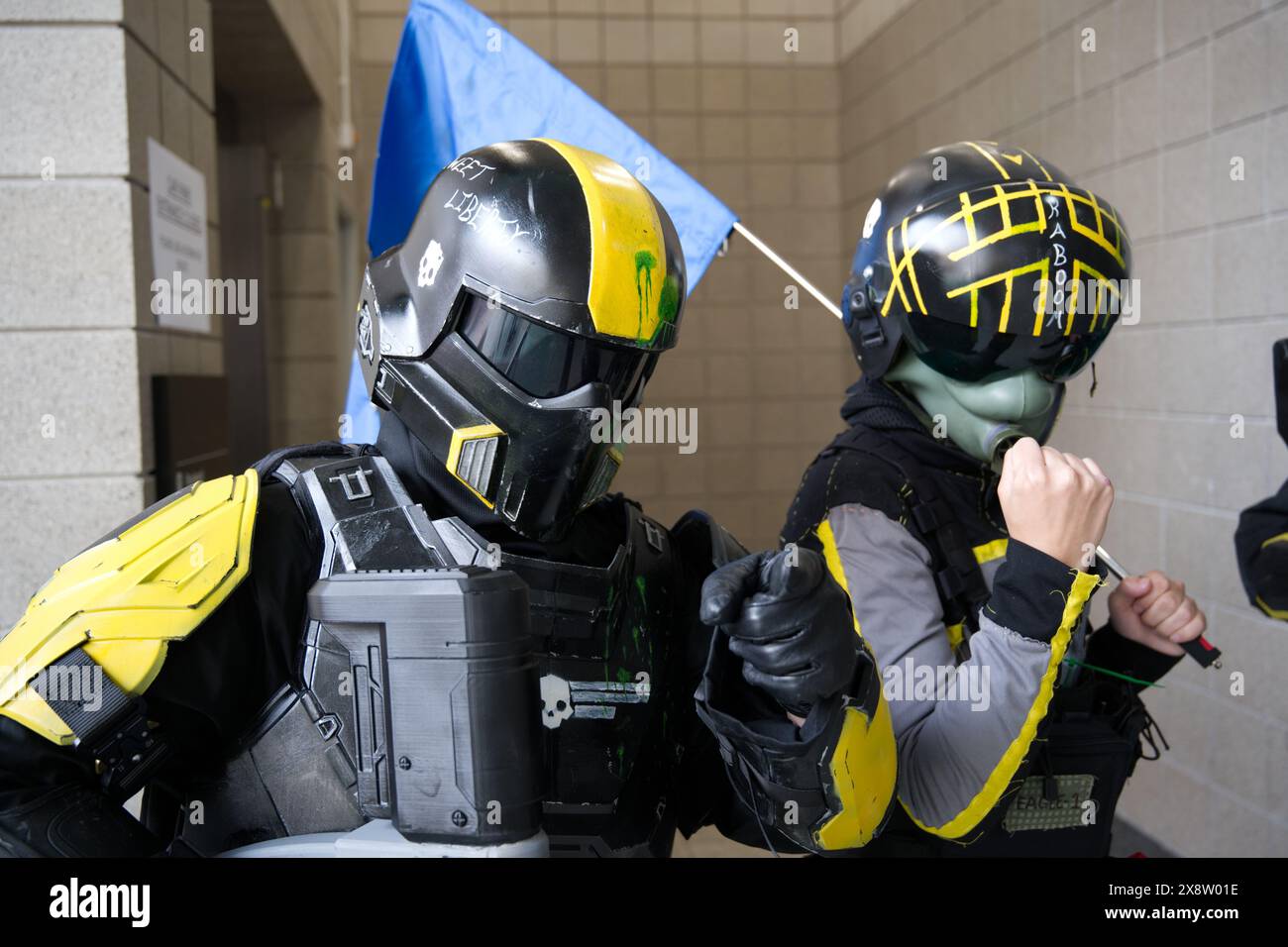 Helldivers 2 video game cosplay at Comic Con London Stock Photo - Alamy