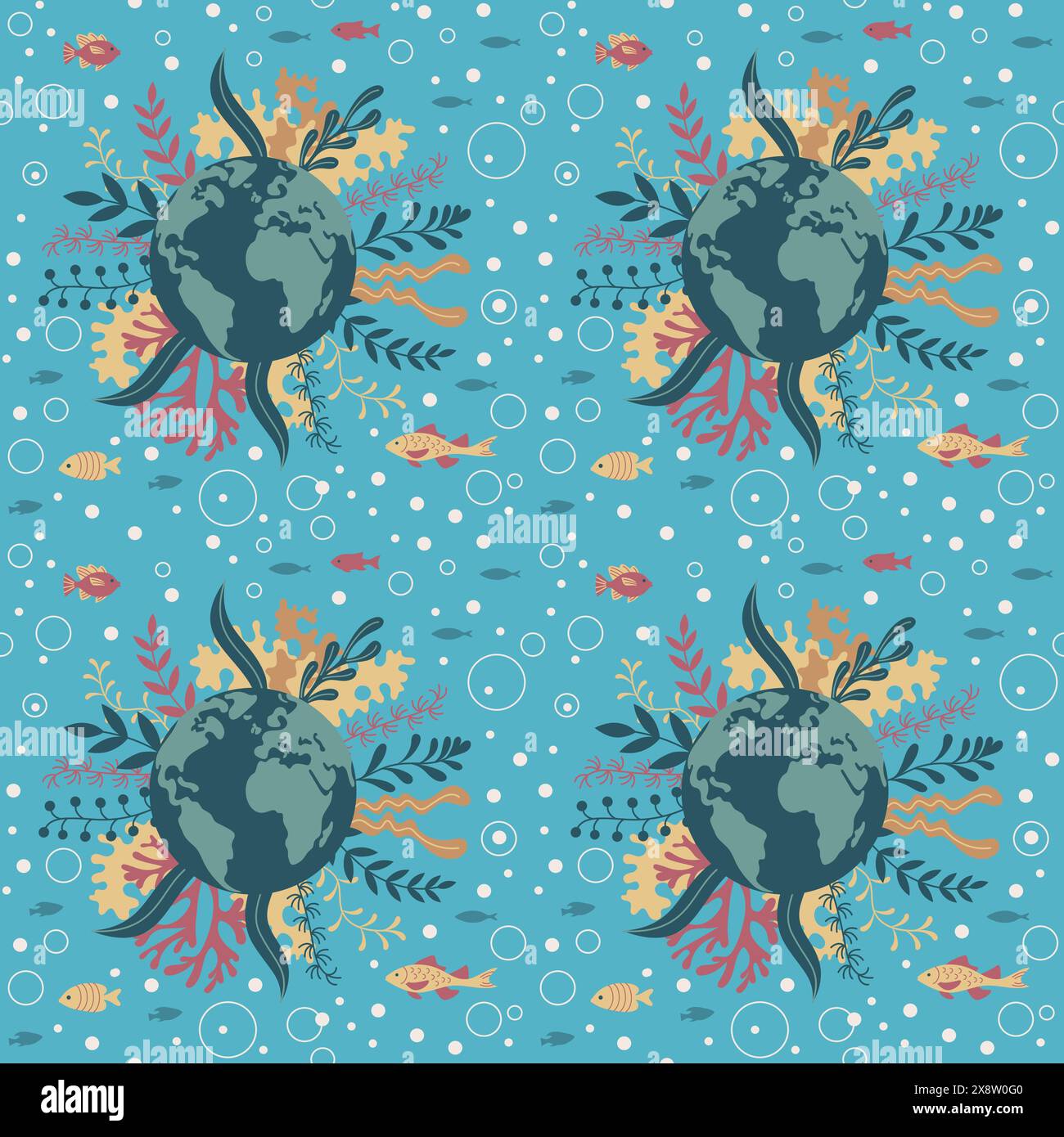 Ornamental fish and aquatic plants Stock Vector Images - Alamy