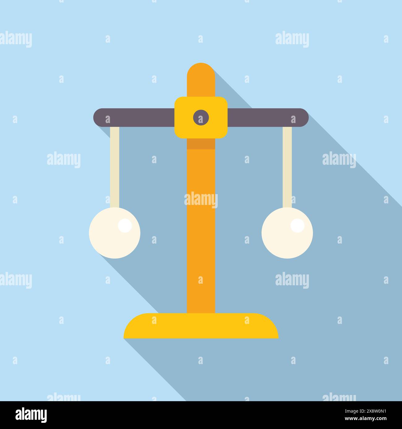 Vector graphic of a simple balance scale on a blue background ...