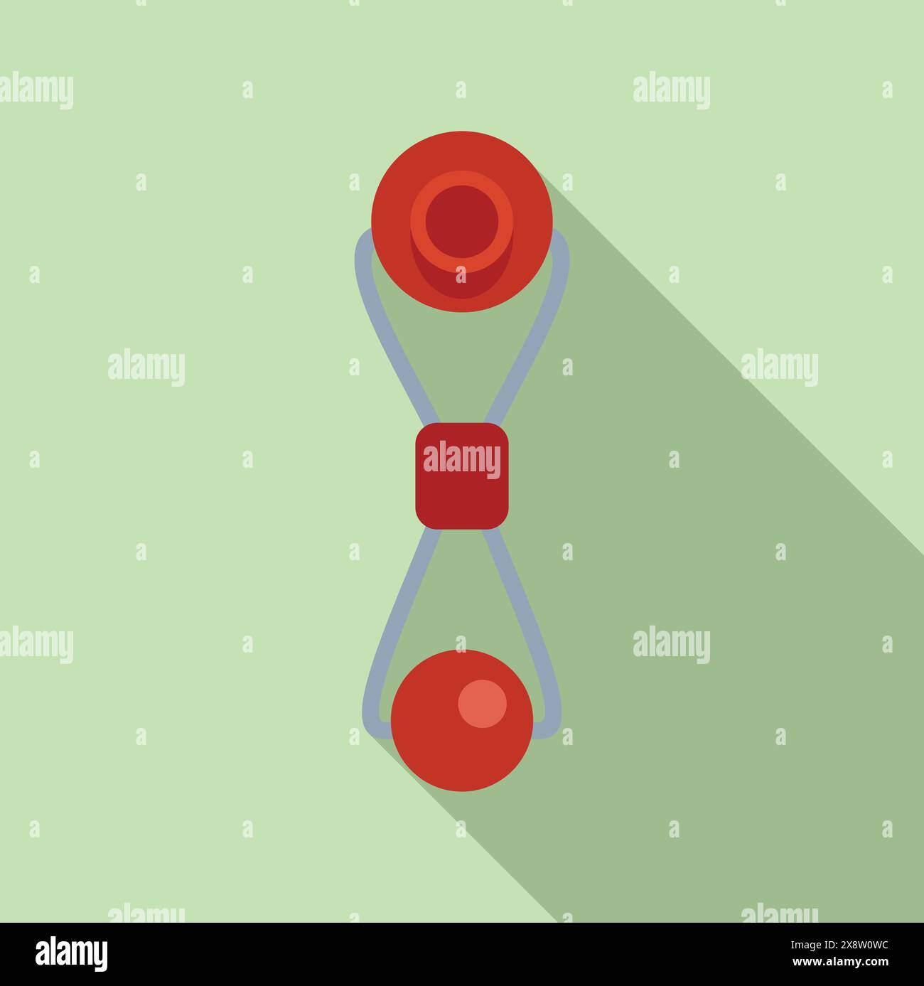 Modern flat design illustration of a stylized hourglass icon with a ...