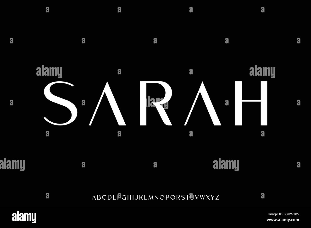 Modern aesthetic alphabet display font vector. Minimalist sans serif typeface Stock Vector Image ...