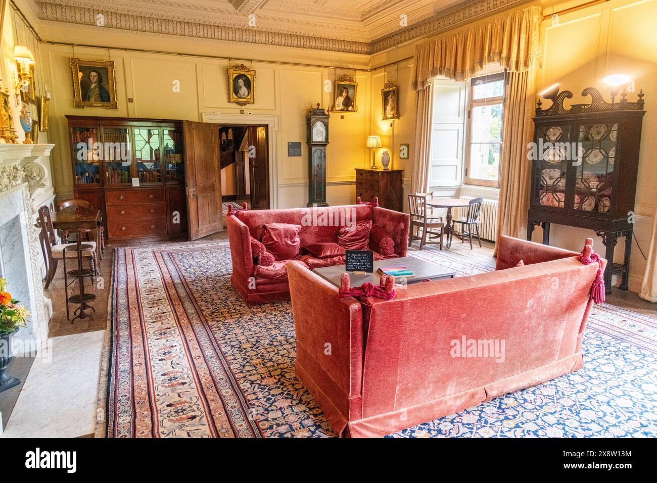 The living room / lounge inside Newton House in Dinefwr Park in Wales ...
